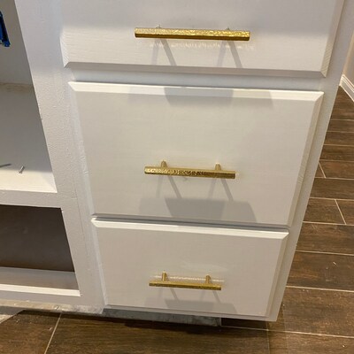 Hexagon Hammered Brass Solid Handmade Drawer Knobs Pulls Handles/dresser Knobs Cabinet Pull ...