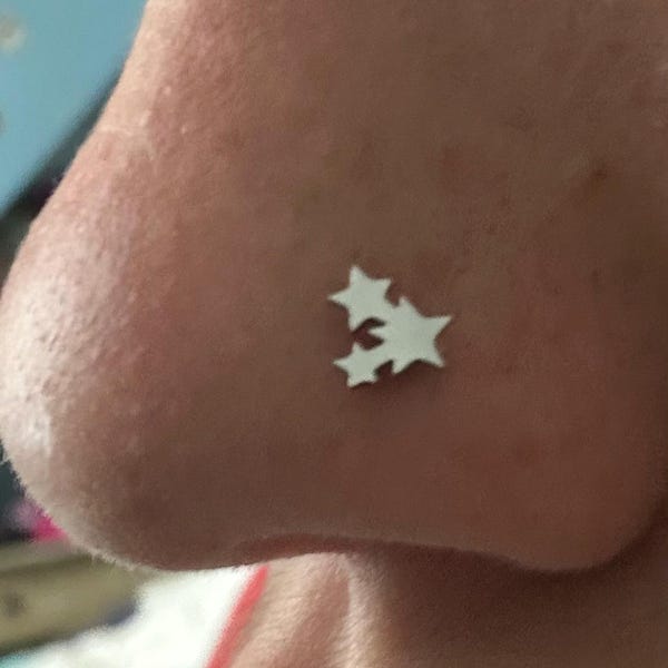 Cross Nose Ring - Etsy