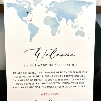 Destination Wedding Welcome Letter and Itinerary Template, Destination ...