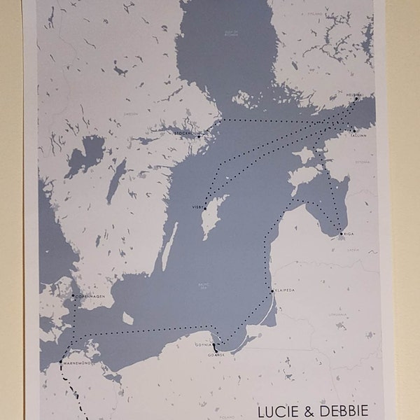 Personalize Map Print - Custom Travel Map - Adventure Map - Driving Map ...