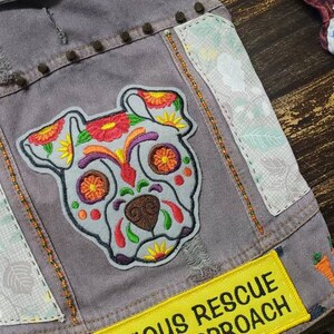 Socially Selective Embroidered Dog Patch 3-inch Round Patch Patch for ...