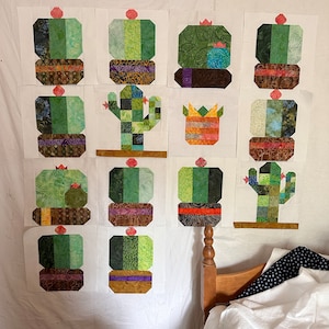 Scrappy Desert Cactus PDF Quilt Block Pattern - Includes Instructions ...