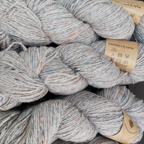 White Weaving Wool Threads 100 G. Yarn for Dyeing Lithuania Wool Yarn ...