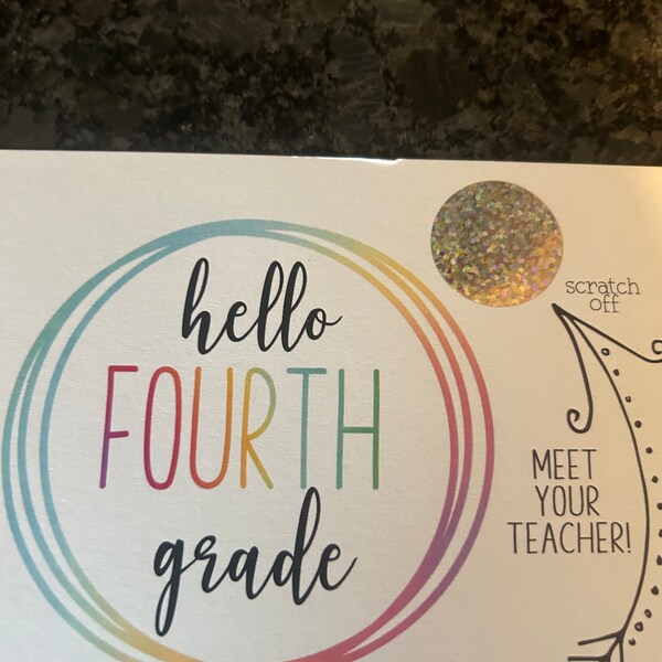 Scratch off Postcard - Welcome Postcard for Students or Kids - Note ...