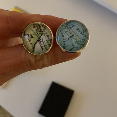 Map Cufflinks Custom Vintage Maps. Select Two Locations. Anywhere in ...