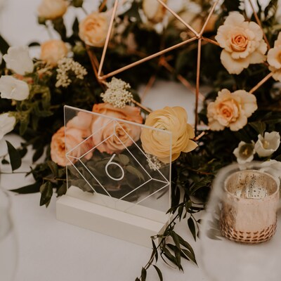 Acrylic Table Numbers Clear Table Numbers Wedding Table - Etsy