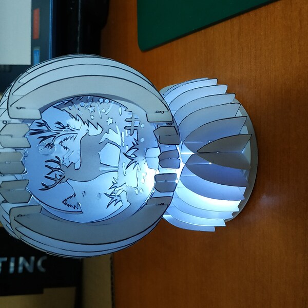 Deer Sphere Pop up SVG Templates for Creating Mini Sphere Paper Cut ...