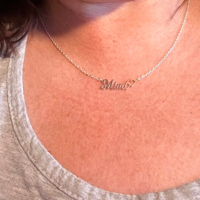 Dainty Mimi Necklace, Sterling Silver, Gold, Mimi Necklace, Gift for ...