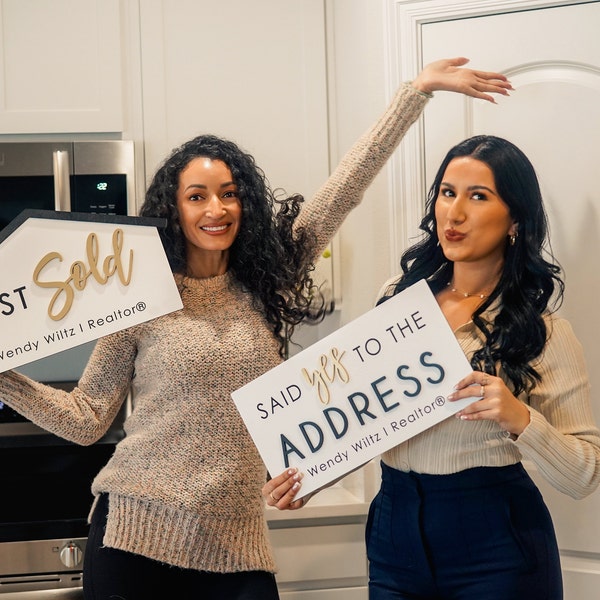 Personalized House Just Sold Sign, Realtor Sign, Real Estate Agent Sign ...