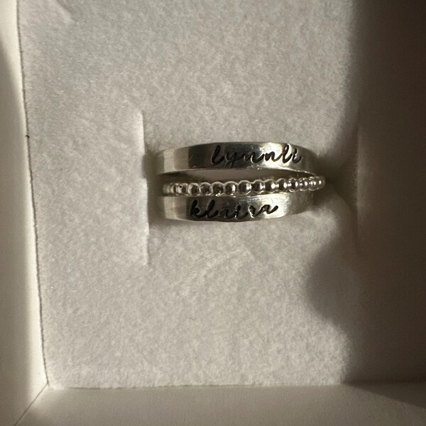 Script Name Ring, Sterling Silver Personalized Rings, Personalized ...