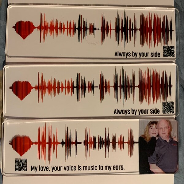Sound Memorial Gift Sound Wave Art Personal Voice Message or Sound Clip ...