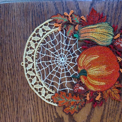 Autumn Pumpkin Machine Embroidery Design Embroidered Pumpkin - Etsy
