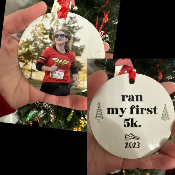 Personalized Runner Ornament, Custom Runners Marathon Gifts, Christmas ...