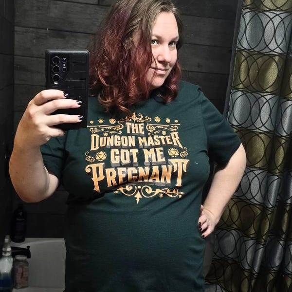 Couple's Dnd Pregnancy Announcement, Retro Gamer Baby Reveal T-shirt, Matching Couple Pregnancy ...