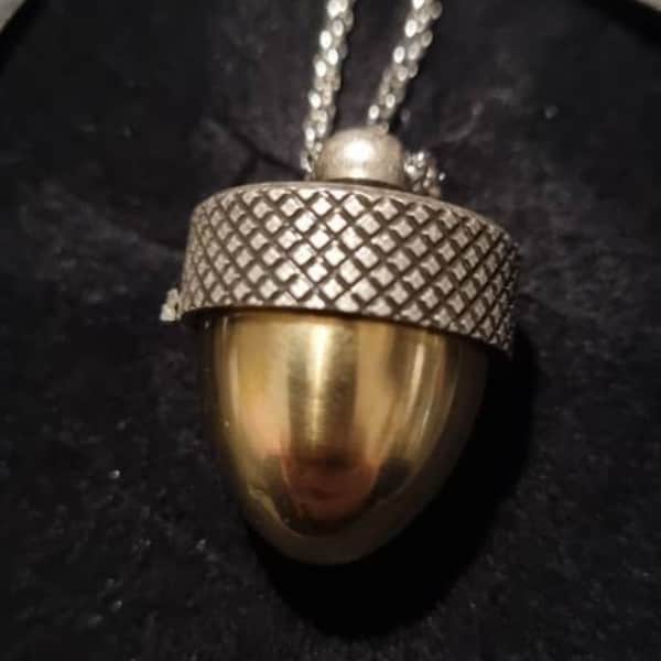 Personalized Acorn Locket With Squirrel: Container Urn Pendant With ...