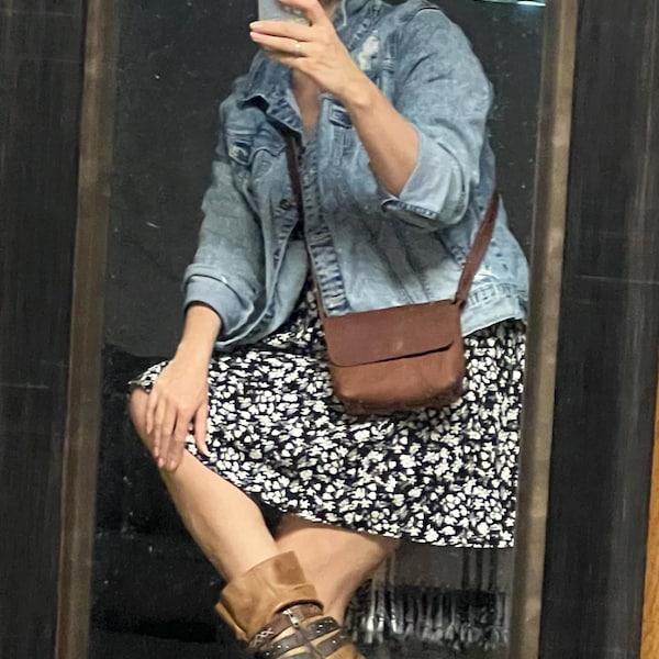 Mini Leather Handbag, Leather Crossbody Bag, Crossbody Cell Phone Bag ...