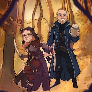 Chibi Cute Dnd Cartoon Custom Character, Digital File, Dnd Fantasy ...