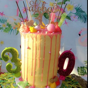 Aloha 30 Cake Topper Happy 30th Cake Topper Aloha Cake - Etsy