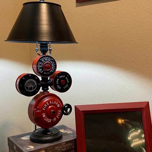 Firefighter Lamp - Firefighter's Light - Fireman's Gift - Helmet Badge ...