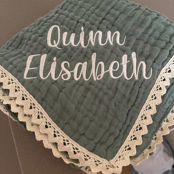 Embroidered Name Baby Blanket / Soft Custom Personalized Baby Blanket ...
