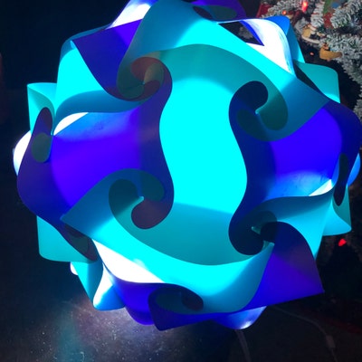 DIY Puzzle Lamp Kit Cord & LED Bulb Included IQ Jigsaw Medium Light ...