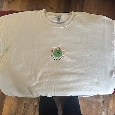 EMBROIDERED FROG Shirt, Be Kind FROG, Comfort Colors Frog Tshirt, Funny ...