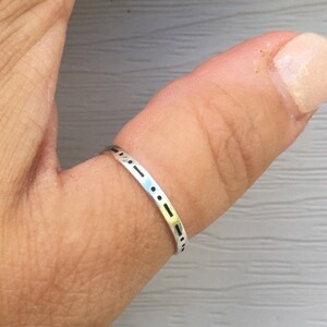 Morse Code Ring Personalized Hand Stamped Initial Ring Monogram ...