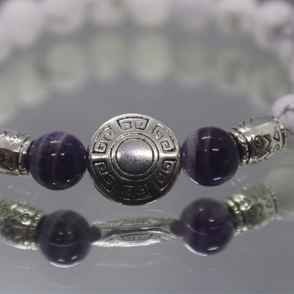 Chevron Amethyst Smooth Round Beads 4mm 6mm 8mm 10mm 12mm Approx 15.5 ...