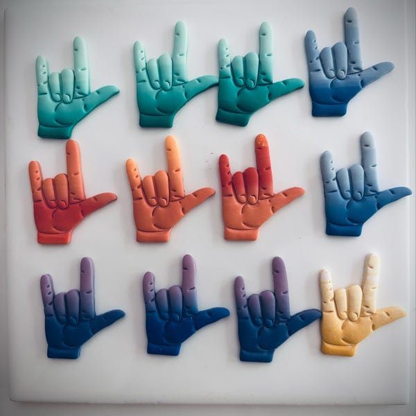 Sign Language I Love You, Polymer Clay Cutter, Love Cutter, Rock Hand ...