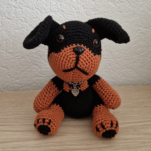 AMIGURUMI CROCHET PATTERN • Rottweiler • Amigurumi Dog • Zuma the ...
