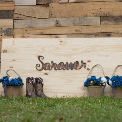 STYLE 7 Custom Metal Sign baby Girl Nursery Decor Personalized Name ...