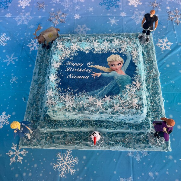 Frozen Cake Topper Rectangle, Edible Icing - Etsy