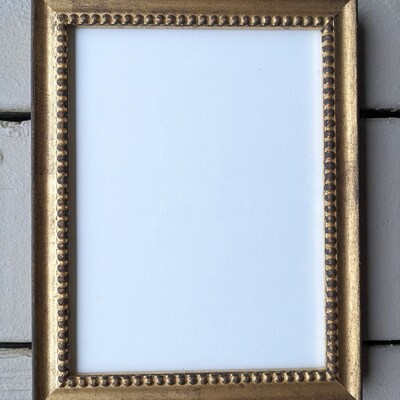 Distressed Gold Picture Frame W/bead Vintage Custom Sizes A4 - Etsy
