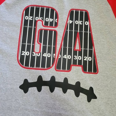 GA Football Svg, Georgia Initials, Png, Dxf, Svg Files for Cricut ...