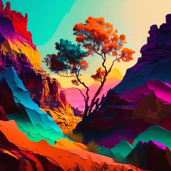 Chromatic Wilderness: A Vibrant Ode to Nature's Color Palette - Etsy