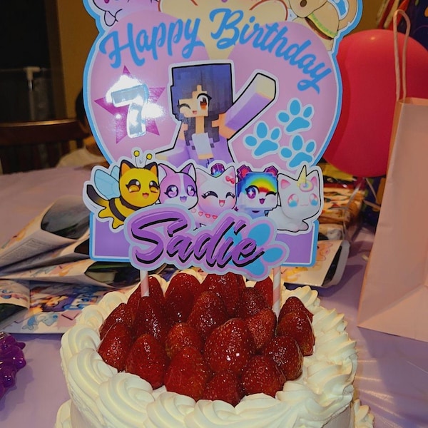 Aphmau Party Supplies, Aphmau Birthday, Aphmau Cake Toppers, Aphmau ...