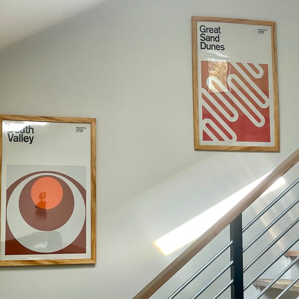 Death Valley National Park Mid-century Travel Poster, Abstract Travel ...