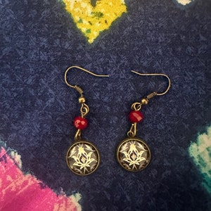 Persian Jewelry Wooden Earrings/ Colorful Pattern of Persian Tile ...