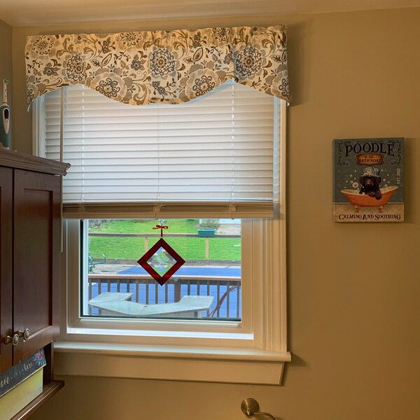 ROOSTER CHICKEN Kitchen Window Valance, Kitchen Window Curtains, Window ...