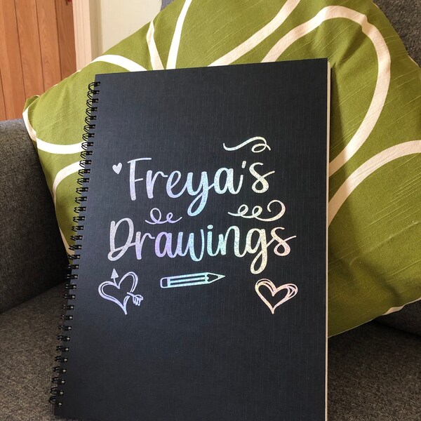 A4 Personalised Drawing Sketchbook Artist Book Teenage Doodle Book - Etsy