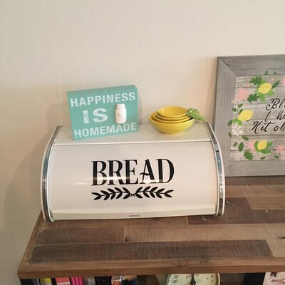 Bread Box Decal, Bread Box Storage Label, Farmhouse Style Pantry Decor ...