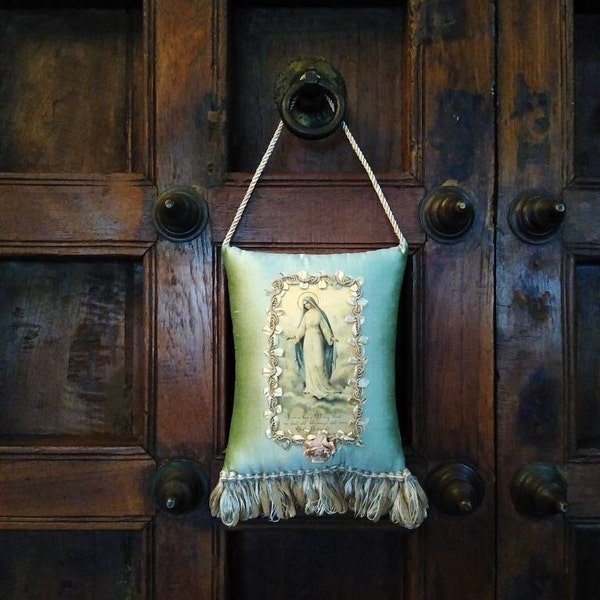 Blessed Virgin Mary Scented Hanging Sachet…handmade Home Decor Green ...