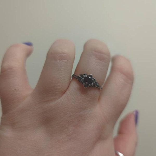 Woodland Whispers Ring, Enchanted Forest Ring, Blossom Twig Ring, Whimsical Vine Ring, Unique ...