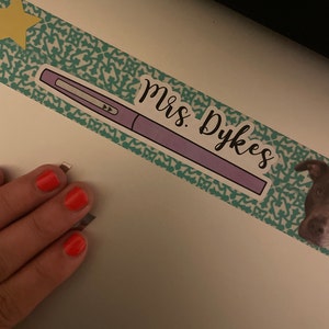 CUSTOM Teacher Flair Pen Sticker Teacher Gift Personalized | Etsy