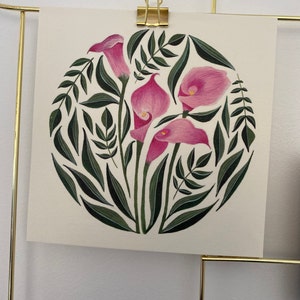 Coastal Shells Art Postcard Seashells and Wildflowers | Etsy