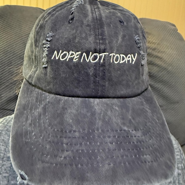 Custom Hat, Embroidered Vintage Washed Distressed Cotton Dad Hat ...