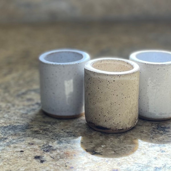Multi-purpose Handmade Ceramic Shot Glass - Artisan Stoneware for Bar ...