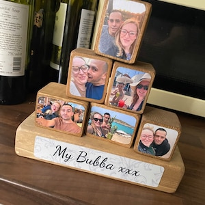 Stacking Photo Blocks Set Photo Gift, Wooden Photo Block - Etsy UK