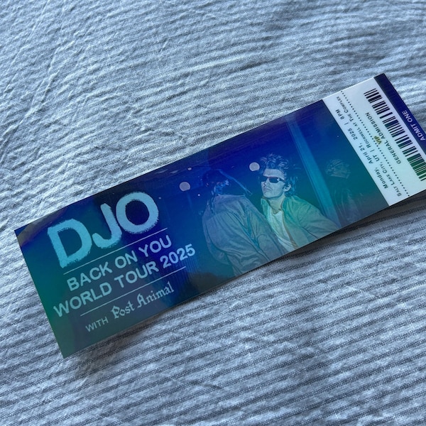 Djo Tour Custom Personalized Concert Ticket - Etsy