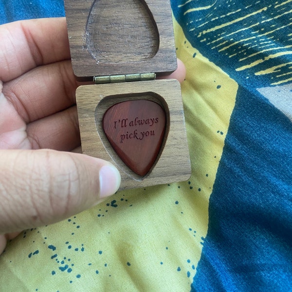 Personalized Custom Engraved Wood Guitar Pick / Wooden Plectrum ...